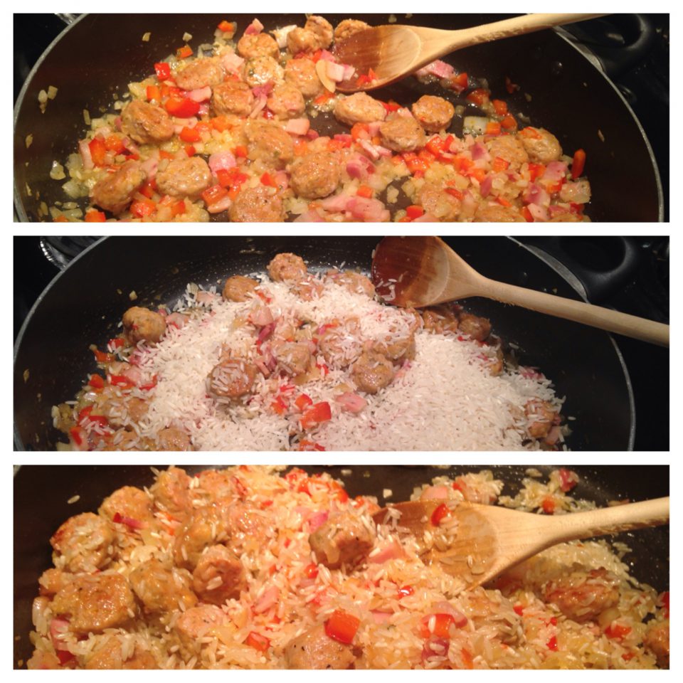 Satisfying Italian Sausage and Bacon Rice #recipe - My Family Stuff