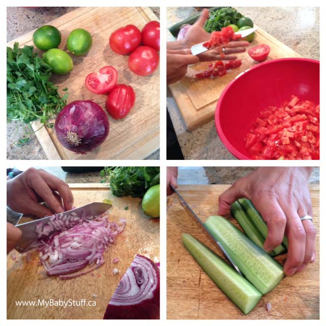 Best Ever Fresh Cut Mexican Salsa with Sriracha #recipe - My Family Stuff