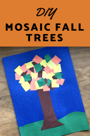 DIY: Fall Trees Mosaic Art Project - My Family Stuff